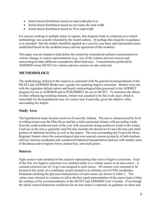 Sensitivity of AERMOD in Modeling Fugitive Dust Emission Sources | PDF