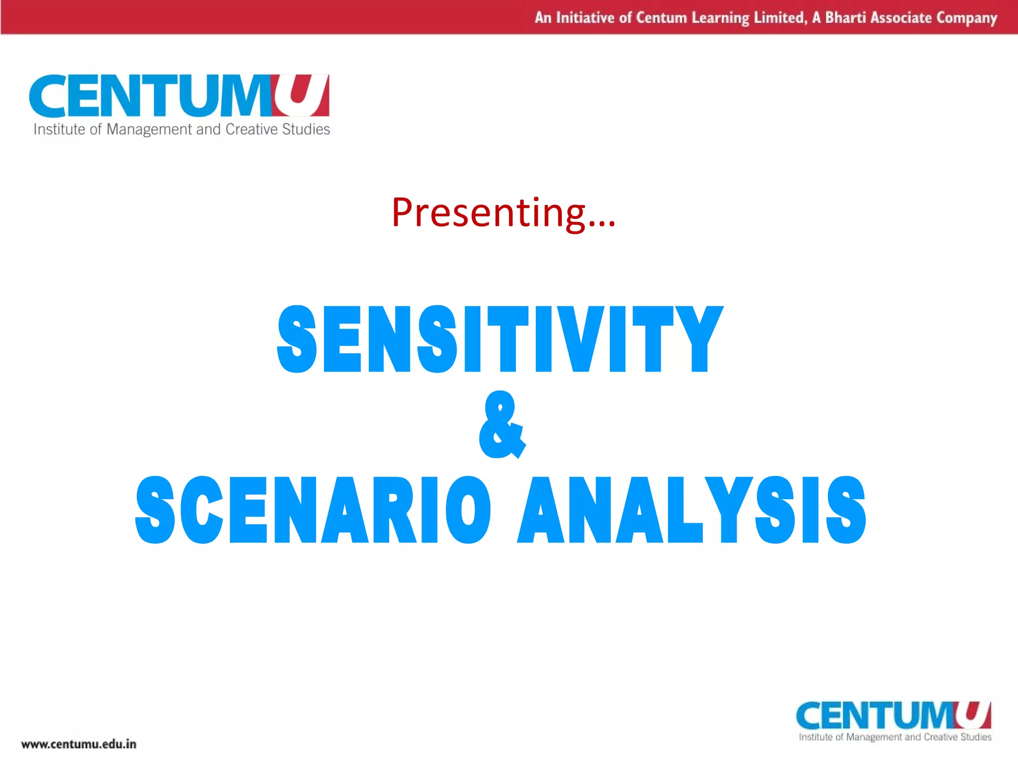 Sensitivity & Scenario Analysis | PPT