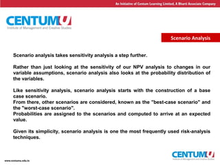 Sensitivity & Scenario Analysis | PPT