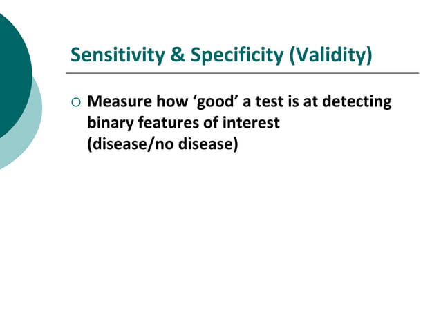 Sensitivity and specificity | PPTX | Infectious Diseases | Diseases and ...