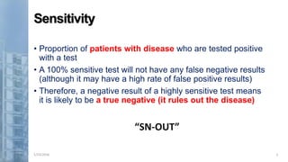 Sensitivity, specificity and likelihood ratios | PDF