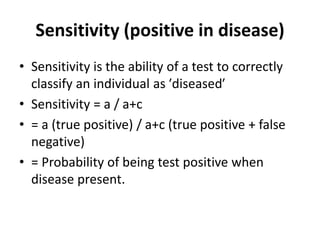 Sensitivity, specificity, positive and negative predictive | PPTX
