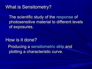 Sensitometry3 | PPT