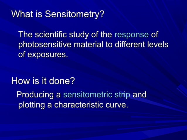 Sensitometry3 | PPT