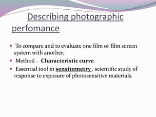 Sensitometry & characteristic curve | PPTX | Cameras and Camcorders ...