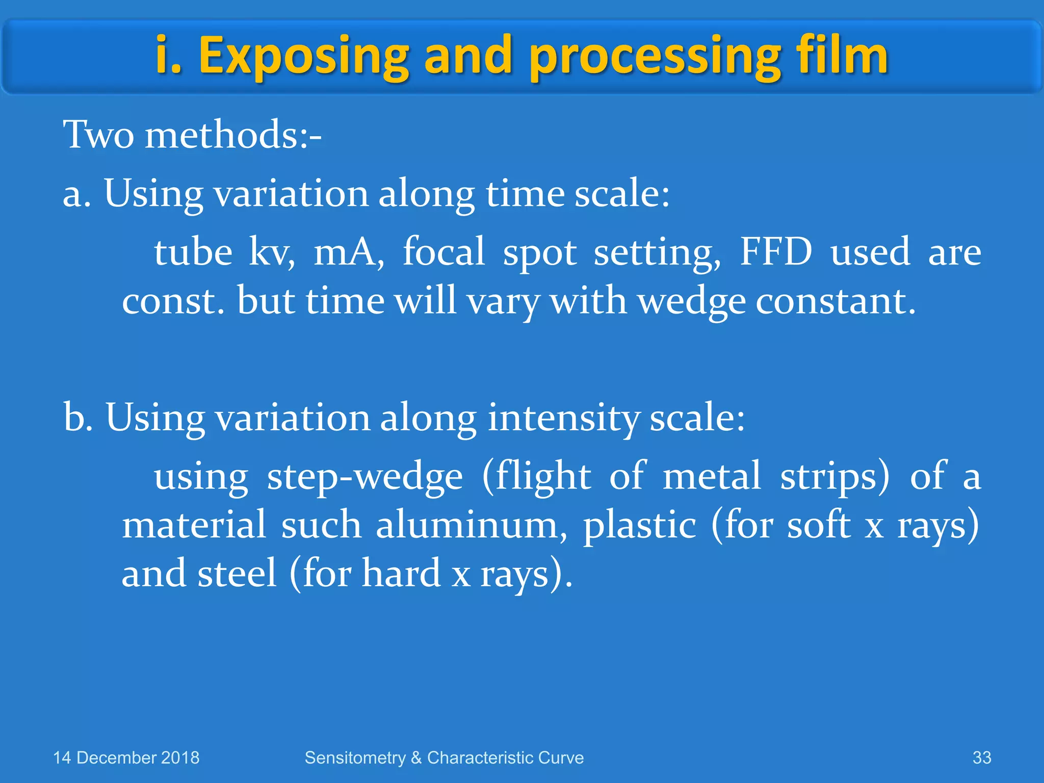 Sensitometry or characteristic curve | PPTX