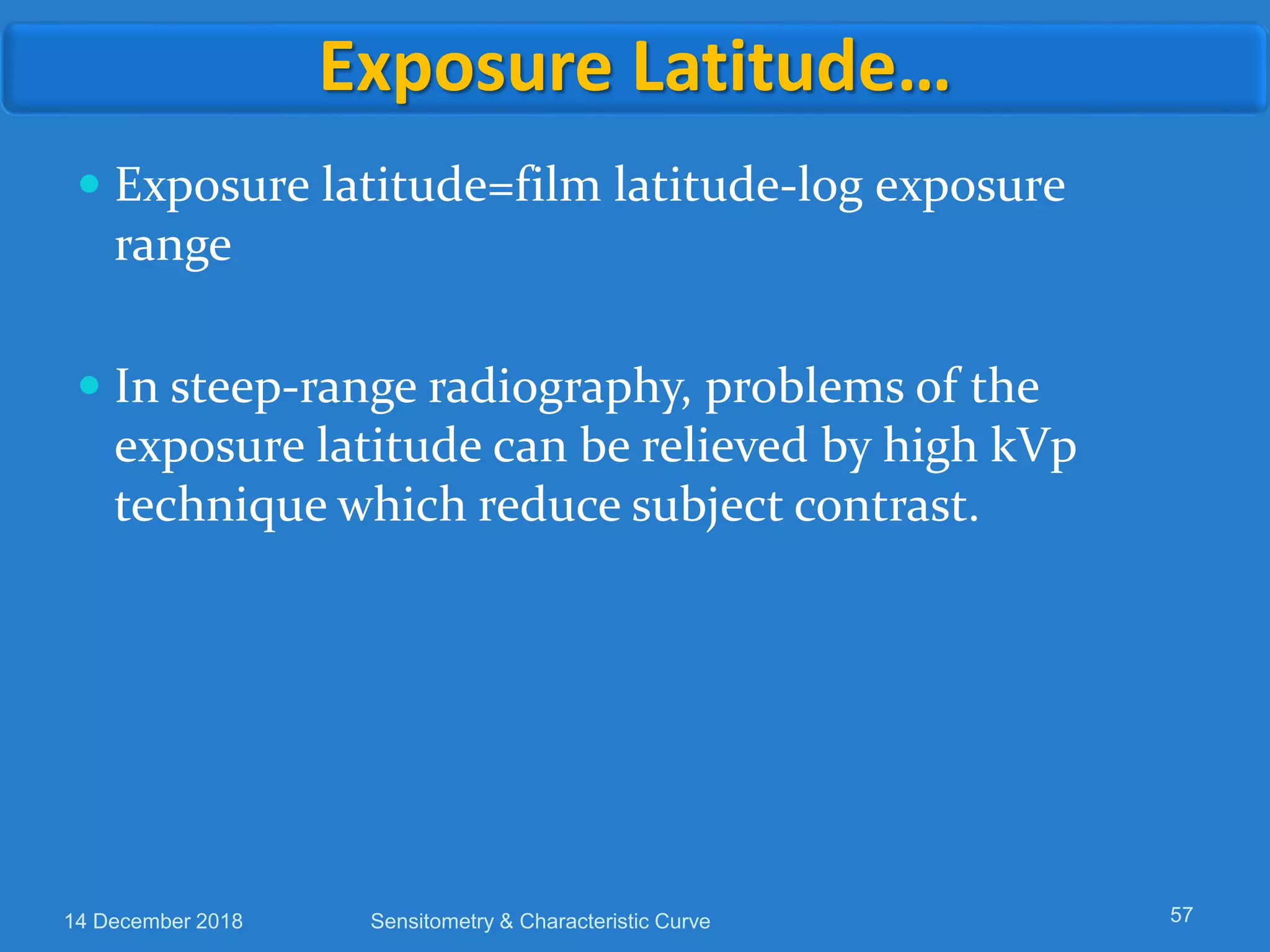 Sensitometry or characteristic curve | PPTX