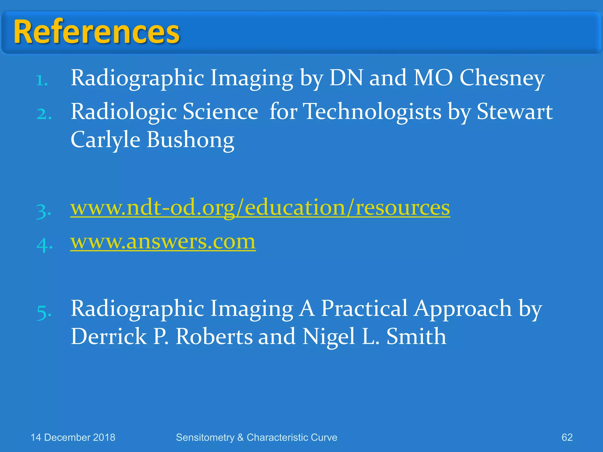 Sensitometry or characteristic curve | PPTX