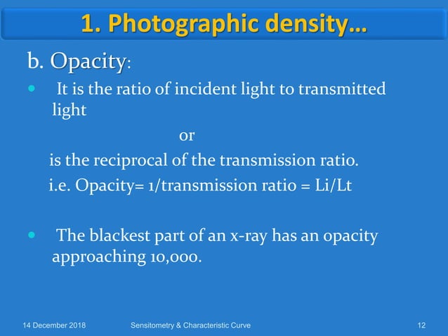Sensitometry or characteristic curve | PPTX | Photography | Arts and Crafts