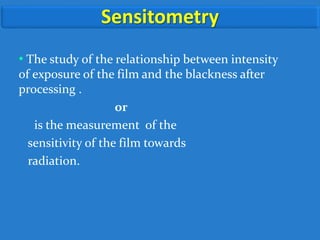 Sensitometry or characteristic curve | PPTX