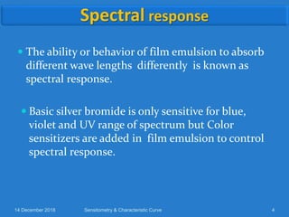 Sensitometry or characteristic curve | PPTX