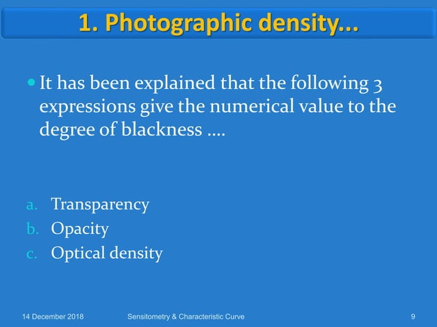 Sensitometry or characteristic curve | PPTX | Photography | Arts and Crafts