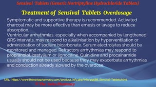 Sensival Tablets (Generic Nortriptyline Hydrochloride Tablets) | PPT