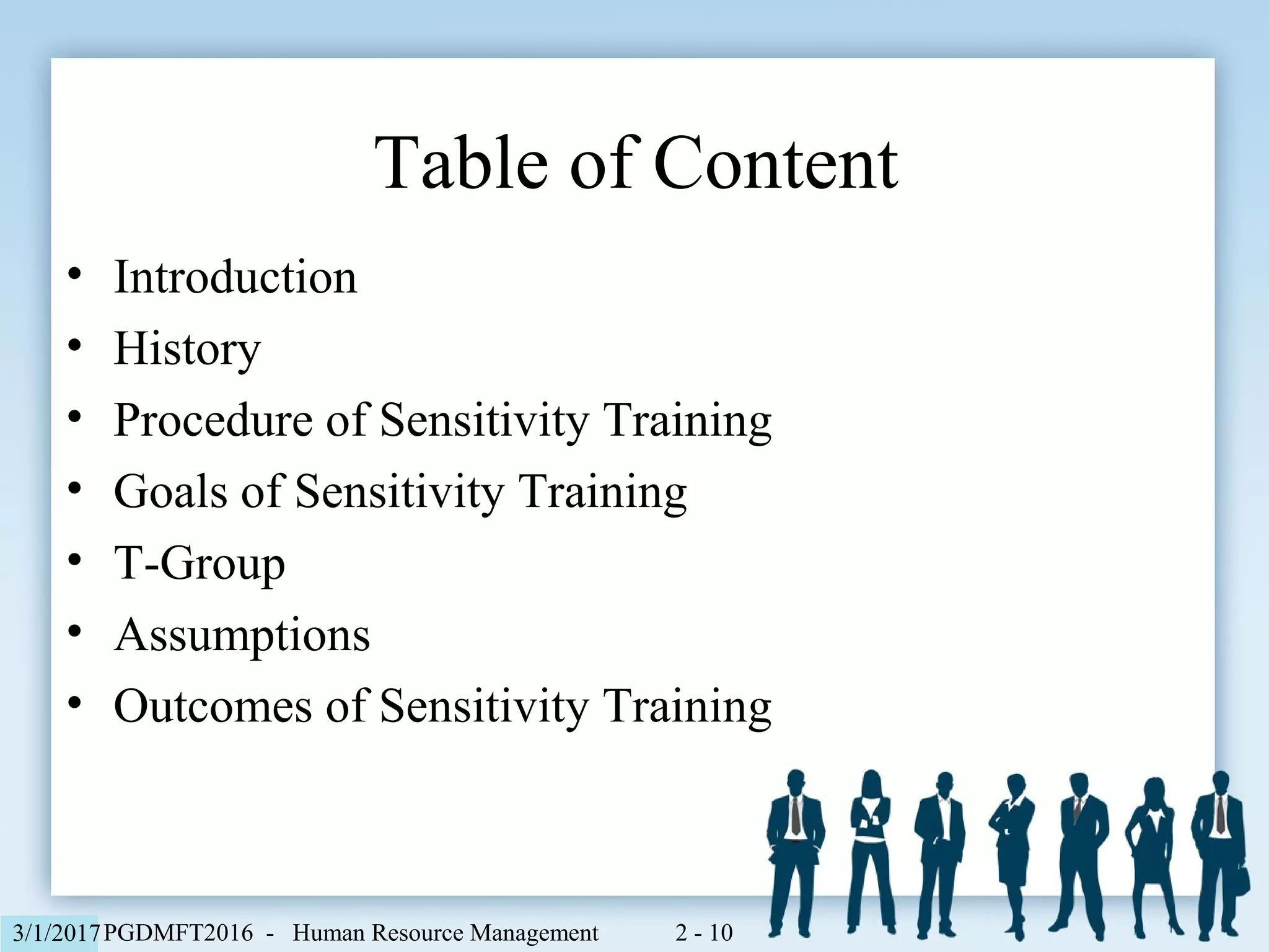 Sensivity training | PPT