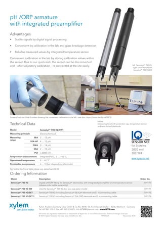 Senso lyt 700 iq ph orp sensor-wtw | PDF