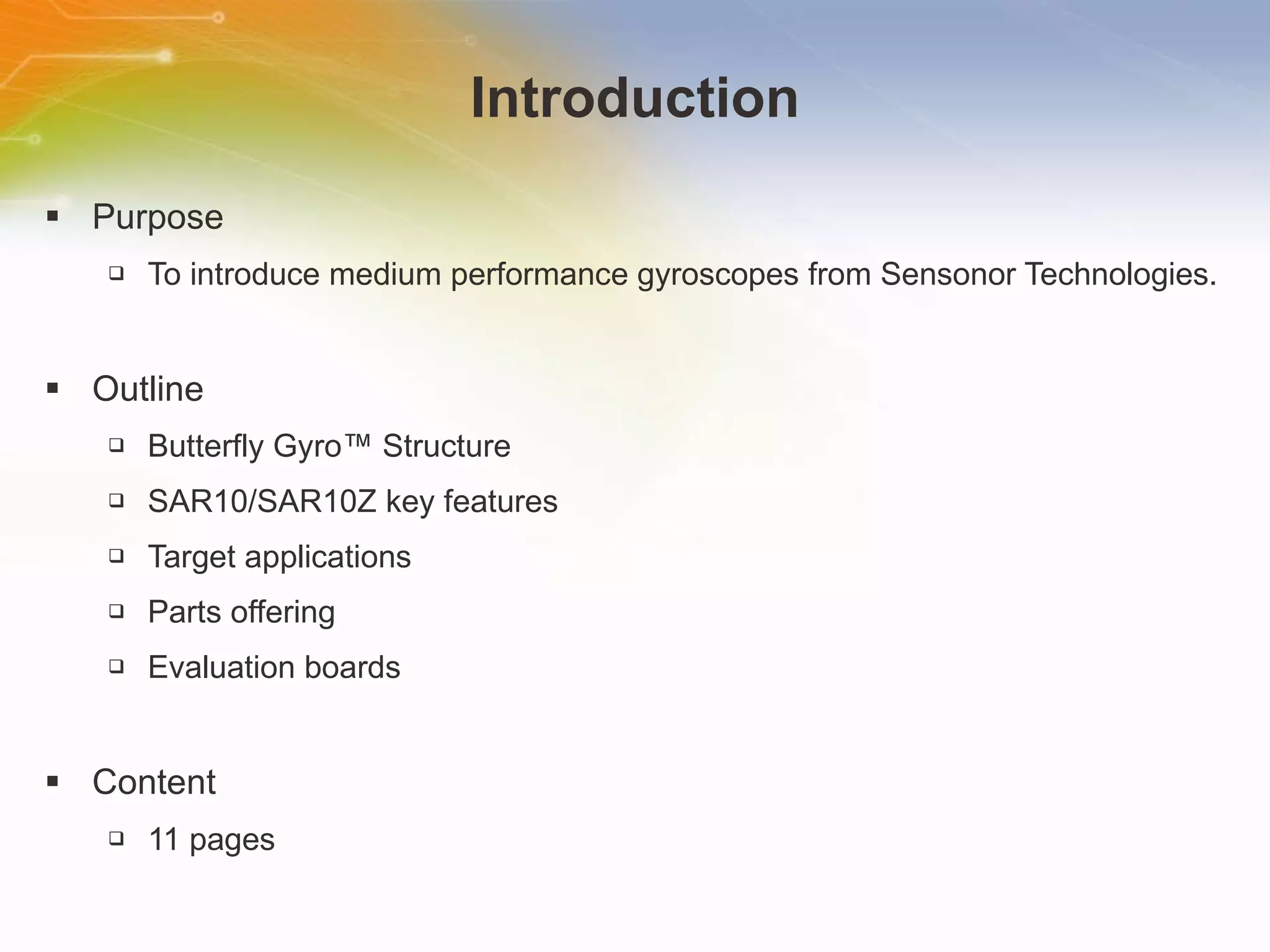 Medium Performance Gyroscopes | PPT