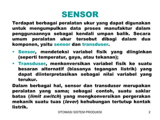 SENSOR AKUATOR PADA SISTEM HIDROLIK DAN PNEUMATIK.ppt