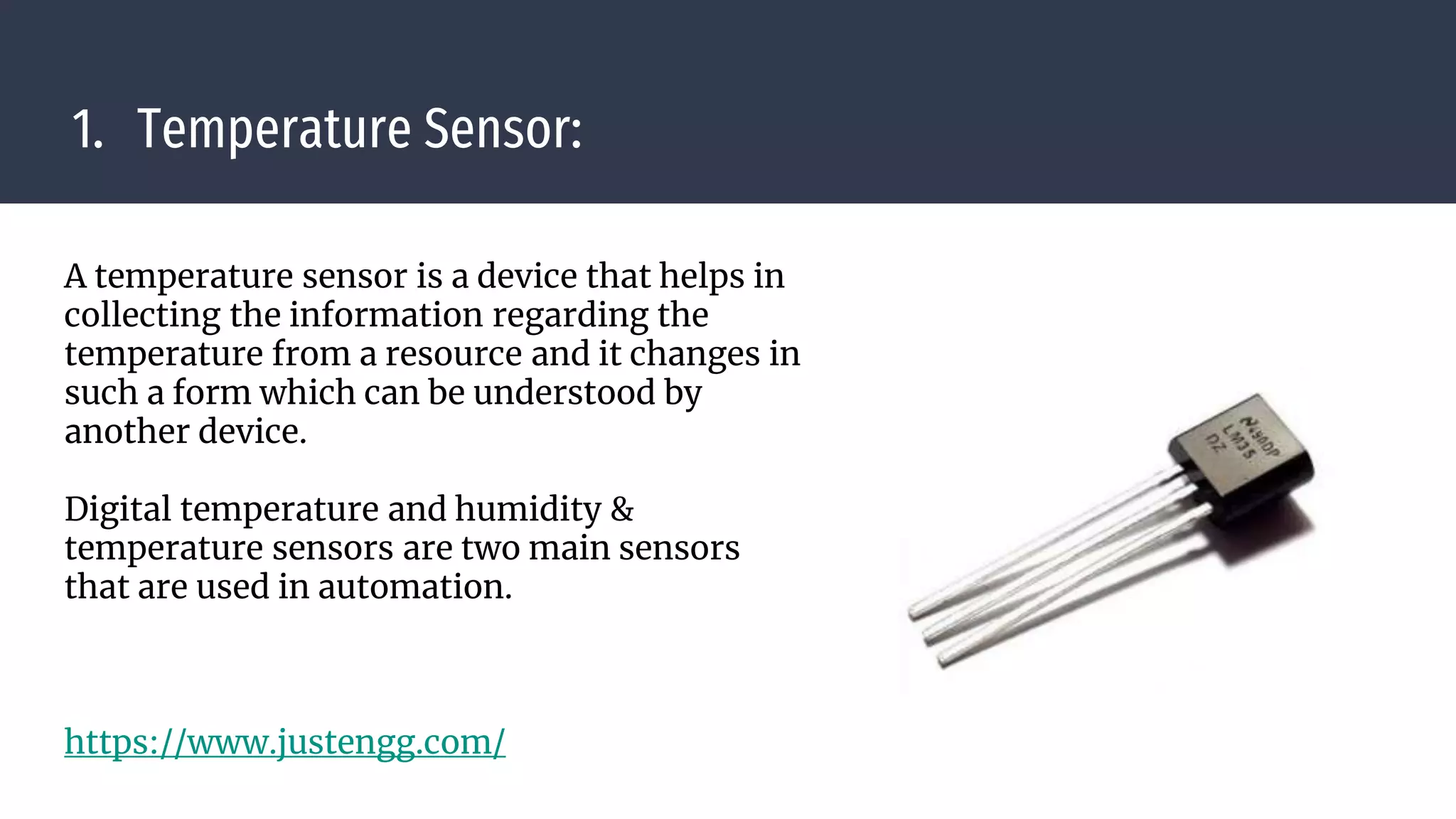 What is sensor and what are the types of sensor? | PPT