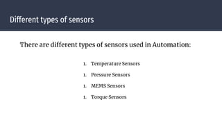 What is sensor and what are the types of sensor? | PPT