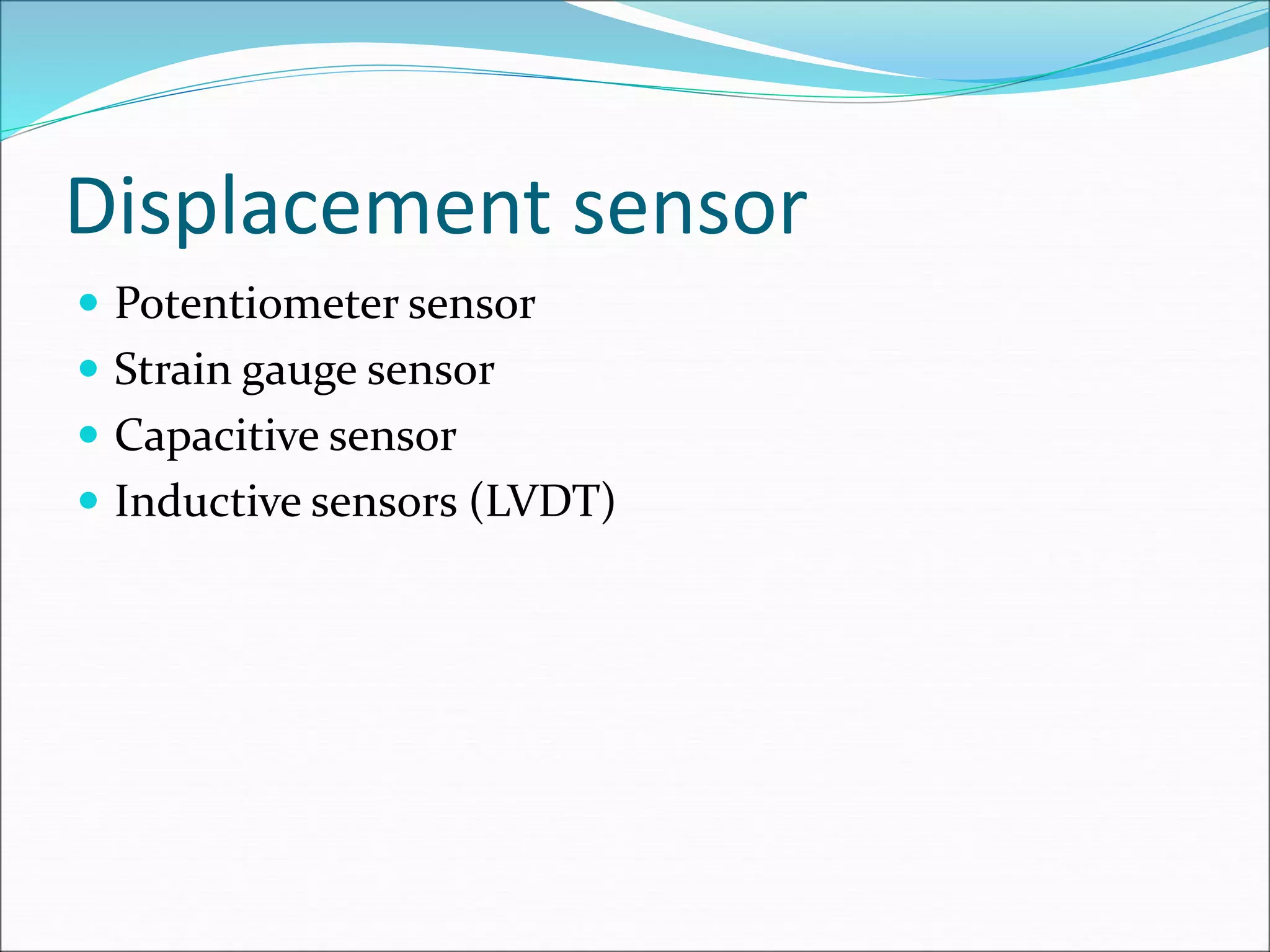 MECHATRONICS UNIT I Sensor and transducers | PPT