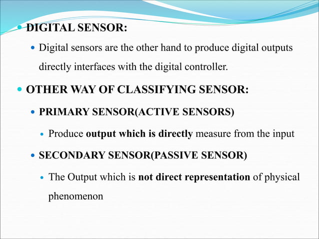 MECHATRONICS-UNIT-I-Sensor and transducers.ppt | Computer Peripherals | Computing