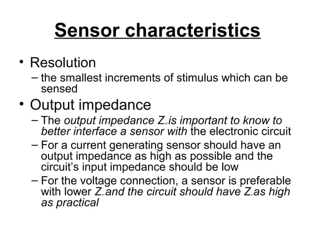 Sensor and transducers lect 1 | PPT | Computer Peripherals | Computing