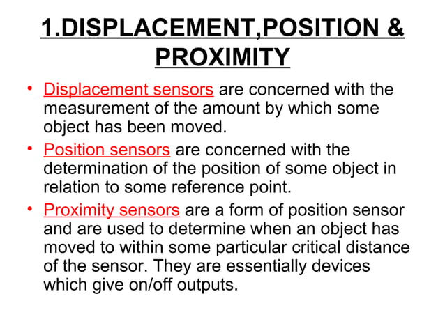 Sensor and transducers lect 1 | PPT | Computer Peripherals | Computing