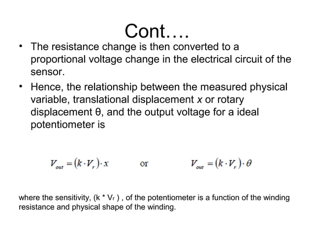 Sensor and transducers lect 1 | PPT | Computer Peripherals | Computing
