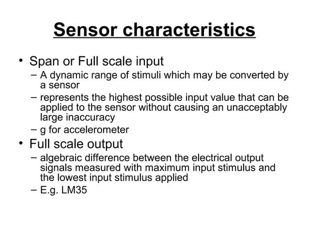 Sensor and transducers lect 1 | PPT | Computer Peripherals | Computing