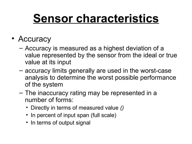 Sensor and transducers lect 1 | PPT | Computer Peripherals | Computing