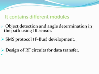 Sensor based motion control of mobile car robot | PPTX