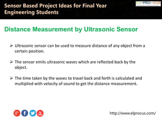 Sensor Based Project Ideas for Final Year Engineering Students | PPTX