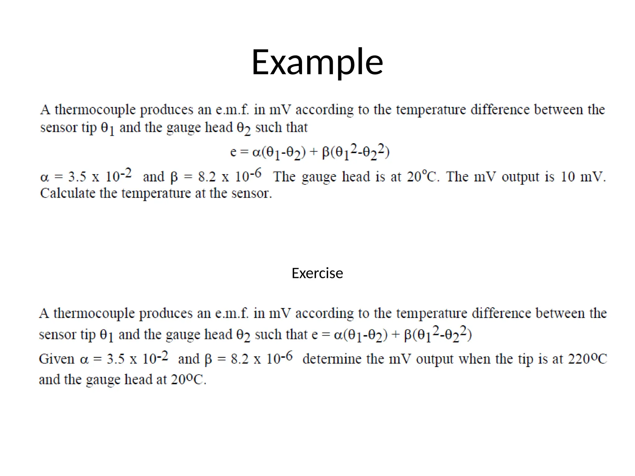 How to calculate sensors for temperature and etc | PPT