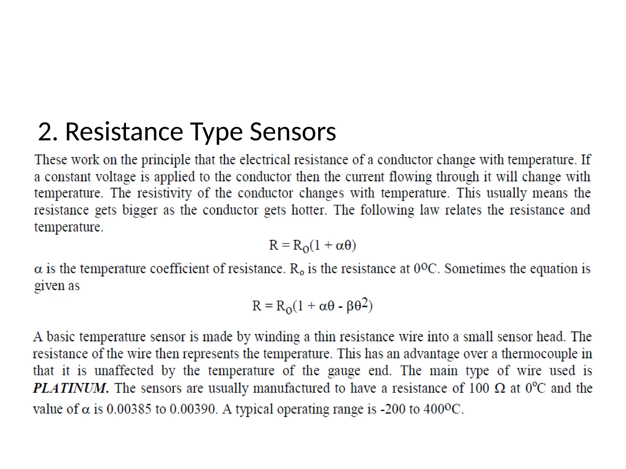 How to calculate sensors for temperature and etc | PPT