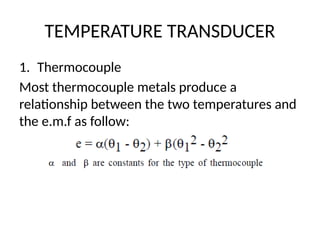 How to calculate sensors for temperature and etc | PPT