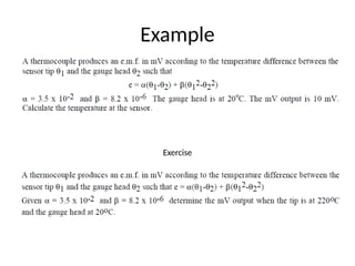 How to calculate sensors for temperature and etc | PPT