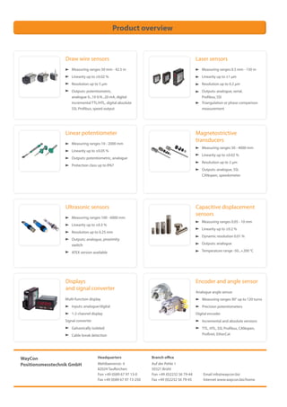 Sensor catalogue | PDF
