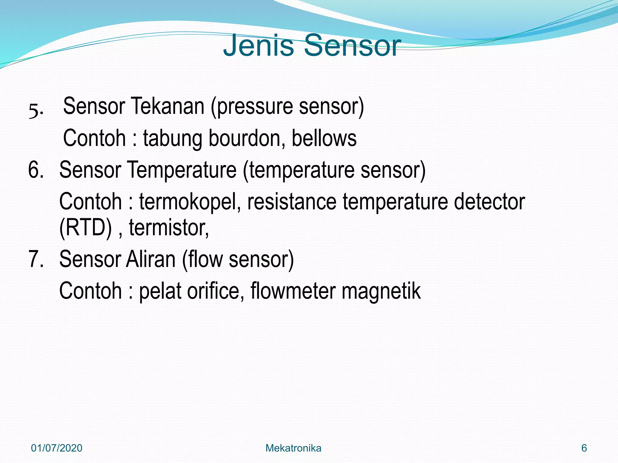 Sensor dan transduser (30 juni 2020) | PPT