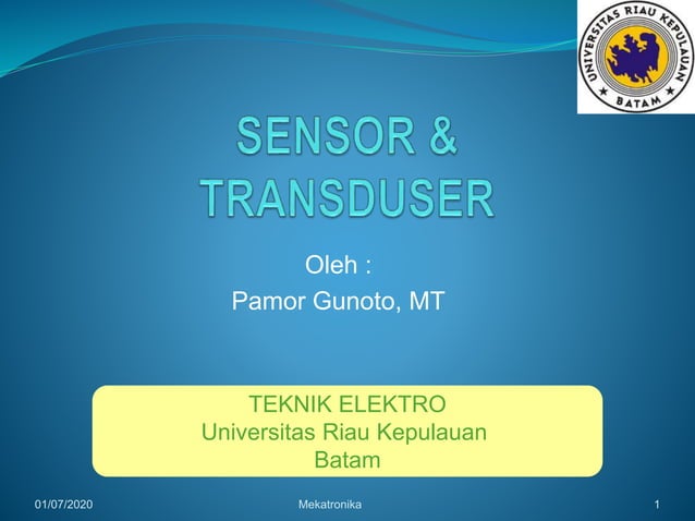 Sensor dan transduser (30 juni 2020) | PPT