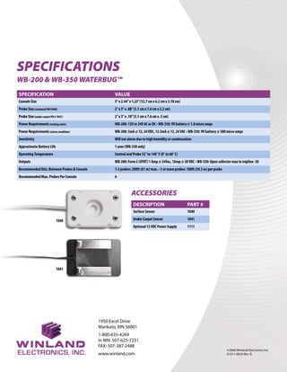 Sensor de aniego winland sa­1040 | PDF