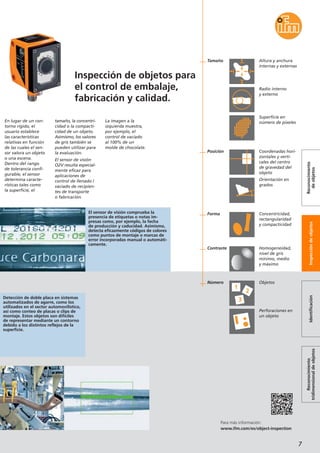 Sensores de vision para la deteccion y avaluacion de objetos escenas ...