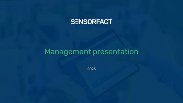 SensorFact's €25M Series B pitch deck | PDF