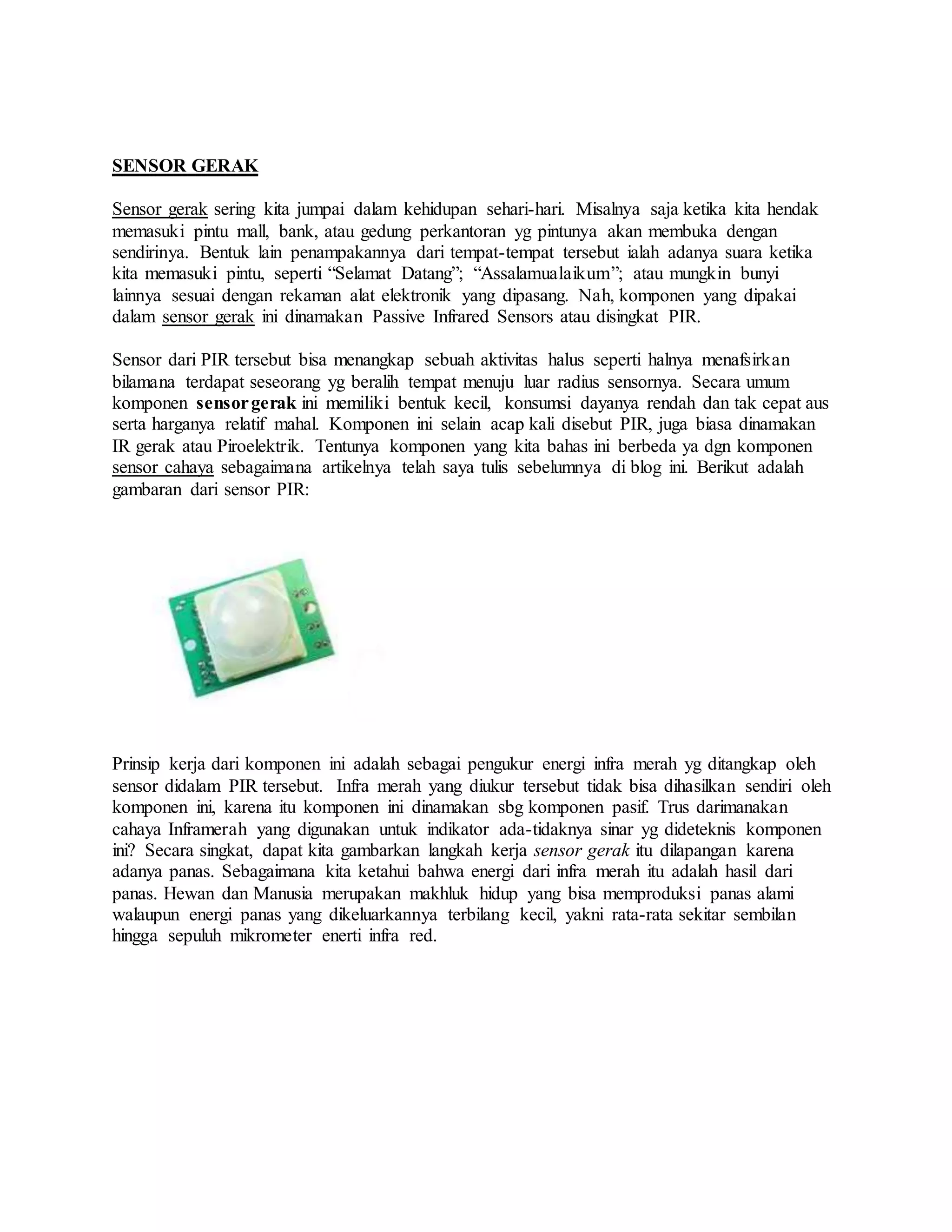 Sensor gerak | PDF