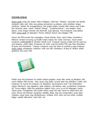 Sensor gerak | PDF