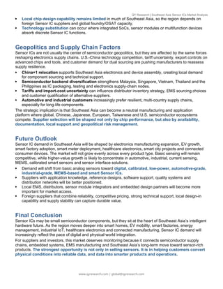 Southeast Asia Sensor ICs Market Analysis: Growth, Applications, and ...
