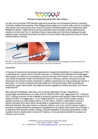 Sensori in fibra ottica per applicazioni medicali | PDF