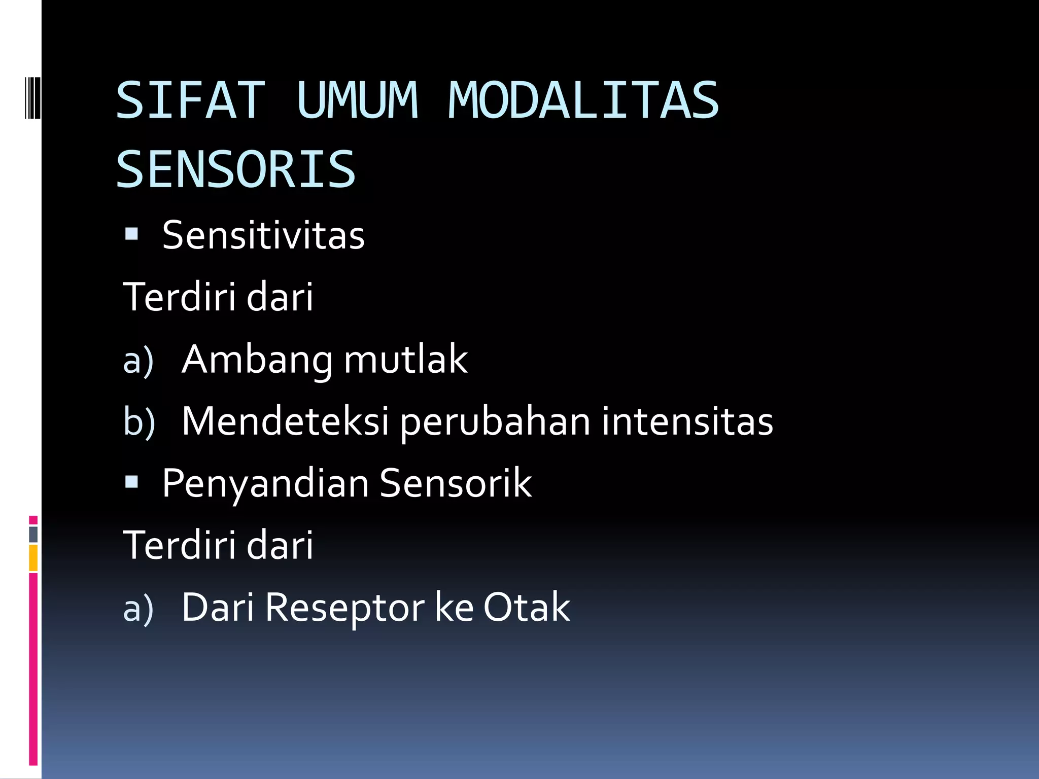 Sensorik dan proses persepsi | PPSX