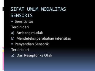 Sensorik dan proses persepsi | PPSX