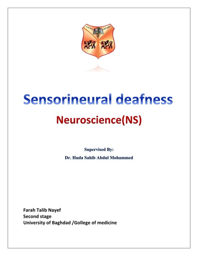 Sensorineural deafness 2018