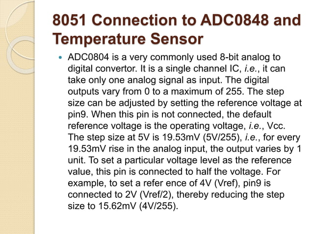 Sensor interfacing in 8051 | PPTX